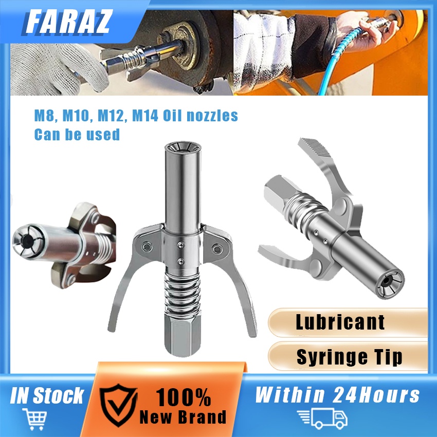 Two Press Heavy-Duty Grease Gun Car Lubricant Syringe Tip for universal ...