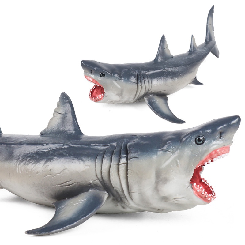 simulation megalodon great white shark marine animal model children ...