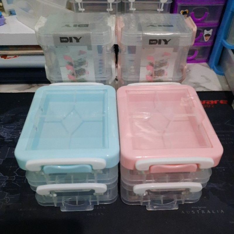 Mr.diy's 2-layer Storage box | 2-tier photocard Storage box | Shopee ...
