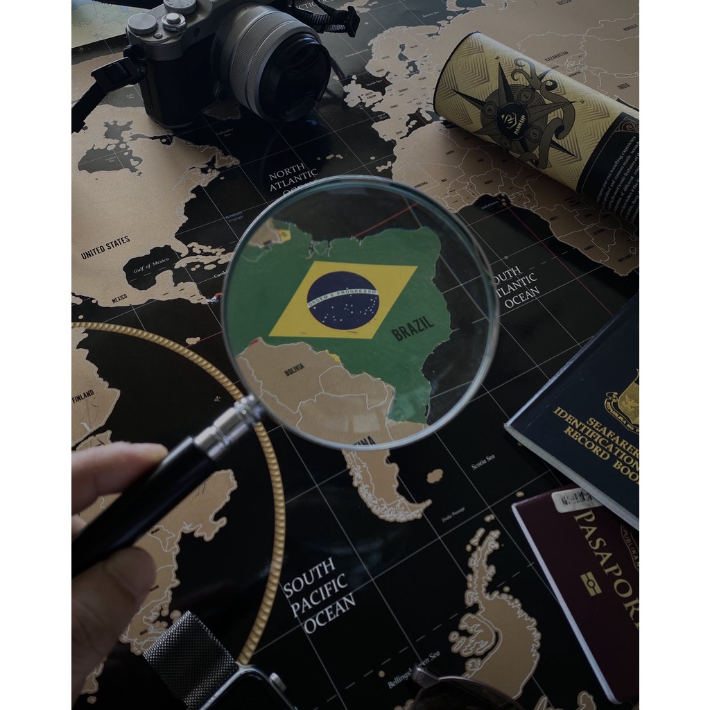 Premium Travel World Scratch Off Map for Seafarers Pilots Seaman OFW ...