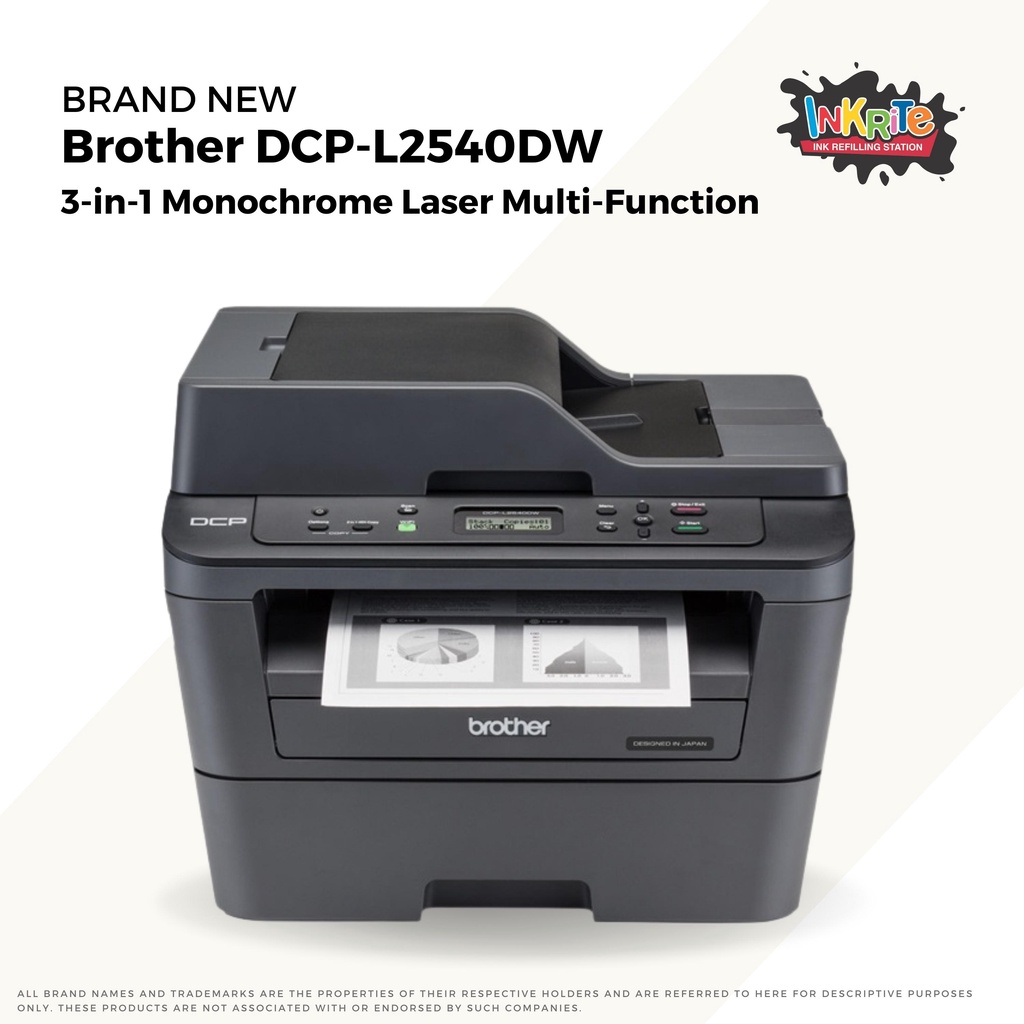Brand New Brother DCP-L2540DW Monochrome Laser Multifunction Printer ...