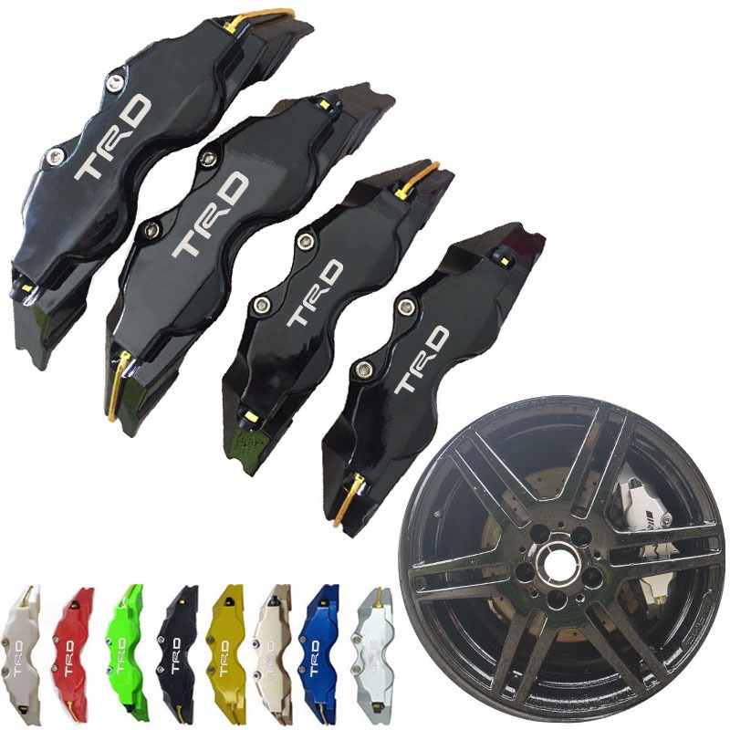 4 PCS ABS Plastic Disc Brake Caliper Cover Car Styling With white TRD ...
