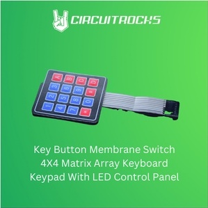 Key Button Membrane Switch 4X4 Matrix Array Keyboard Keypad With LED ...