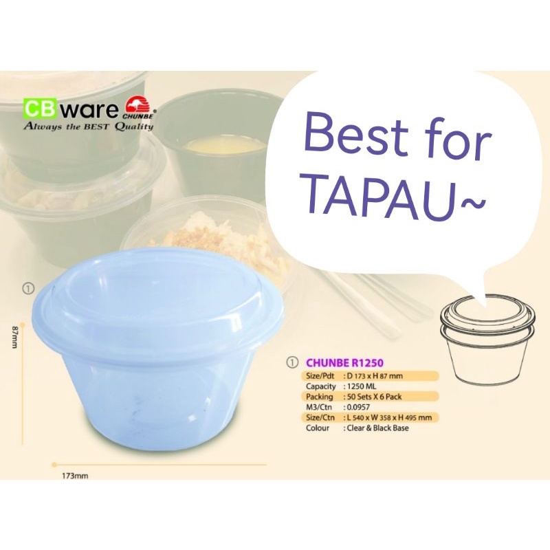 Chunbe R 1250 Balang Container Food Soup Packing | Shopee Philippines