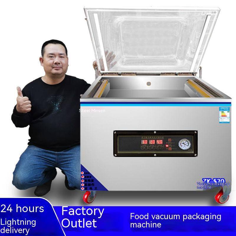 Commercial food packaging machine Air extraction table packaging ...