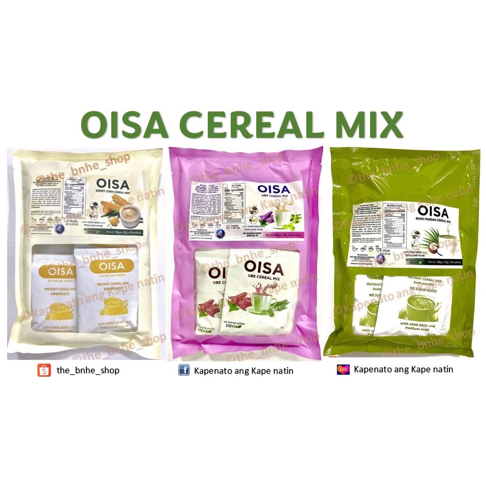 OISA Instant Cereal Mix Sweet Corn with Chia Seed & Psyllium Husk (No ...