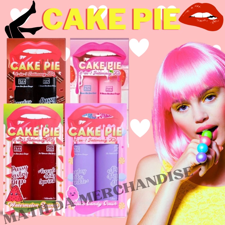 Cake Pie Intimacy kit Women Feminine Wash 2 in 1 With Edible Spray Beauty Cake Pie For Romance's ...