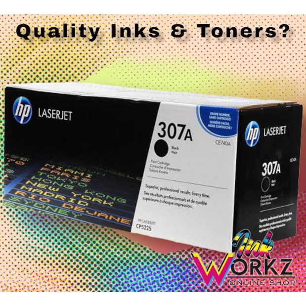 HP 307A Black GENUINE AND ORIGINAL LaserJet Toner Cartridge (CE740A ...