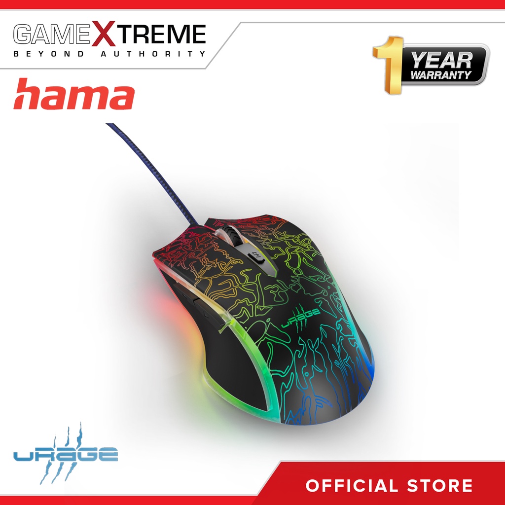 Hama uRage Reaper 220 Illuinated Wired RGB Gaming Mouse | Shopee ...