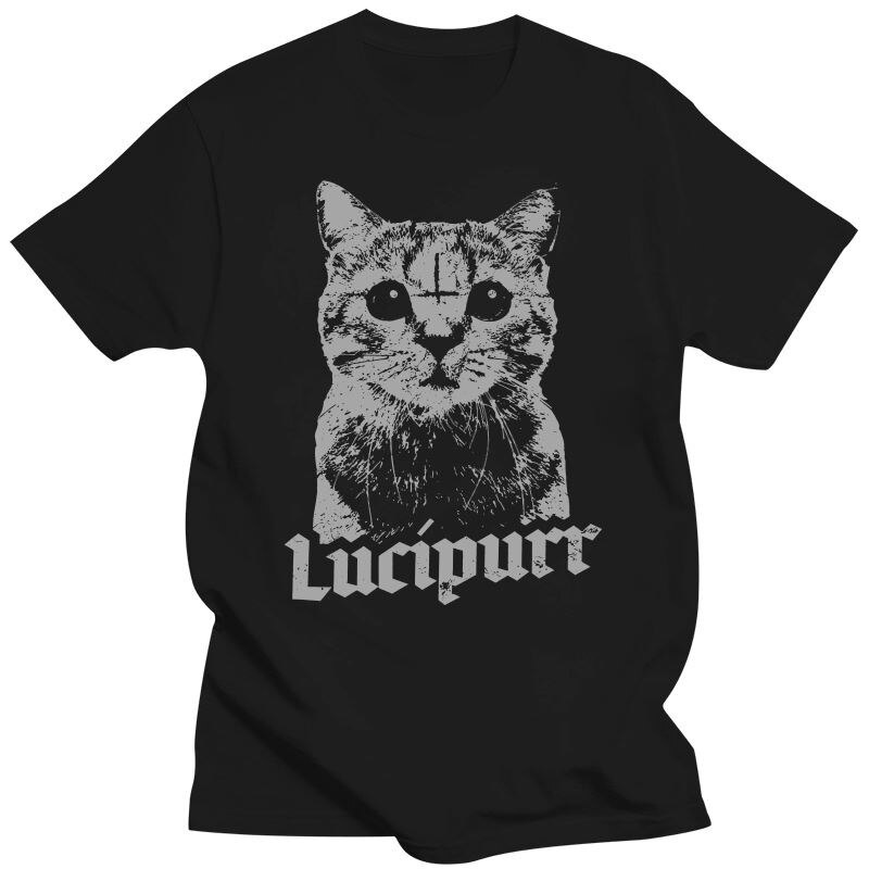 Men Tshirts Lucifer Occult Satanic Cat Lucipurr Antichrist Baphomet 666 ...