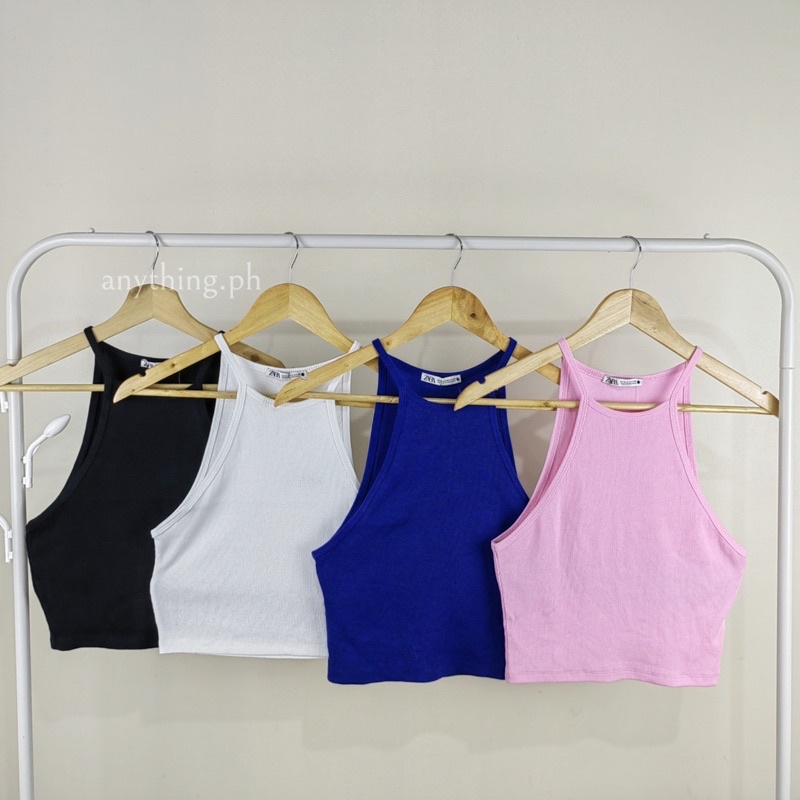 ZARA RIBBED HALTER TOP | Original Overrun | Shopee Philippines
