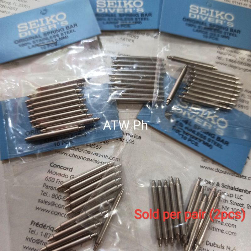 Seiko Divers Fat Spring Bars Medium 20mm Push Pin for SKX013 SRPC37 ...