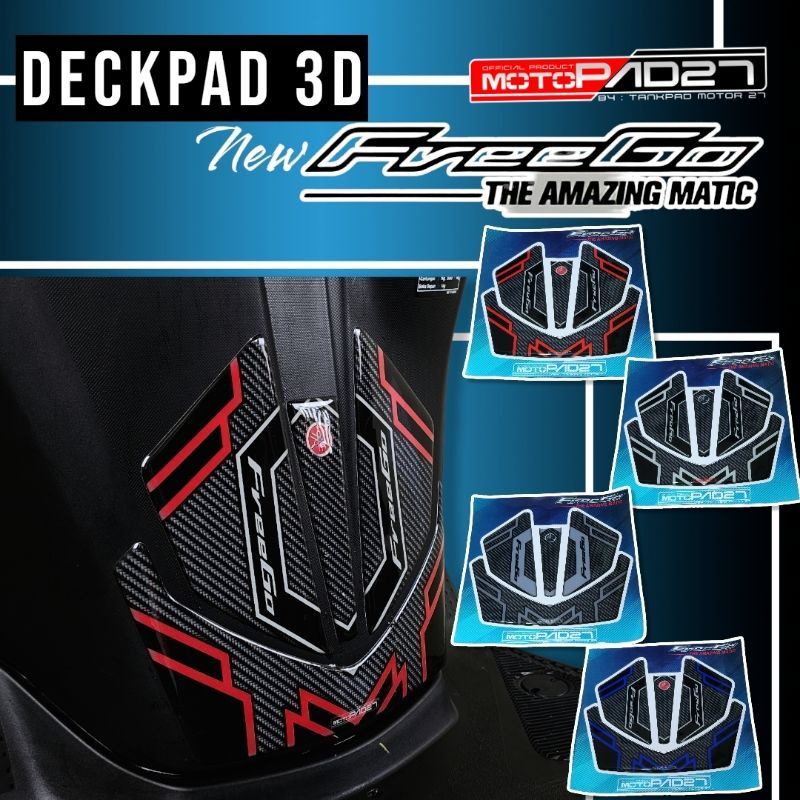 Freego Sticker Embossed Resin Deckpad Sticker New Freego 125 Connected ...