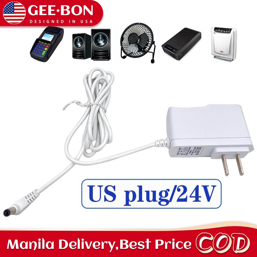 GEEBON 24V Power Supply Adapter AC Compact for Humidifier Laptop Phone ...