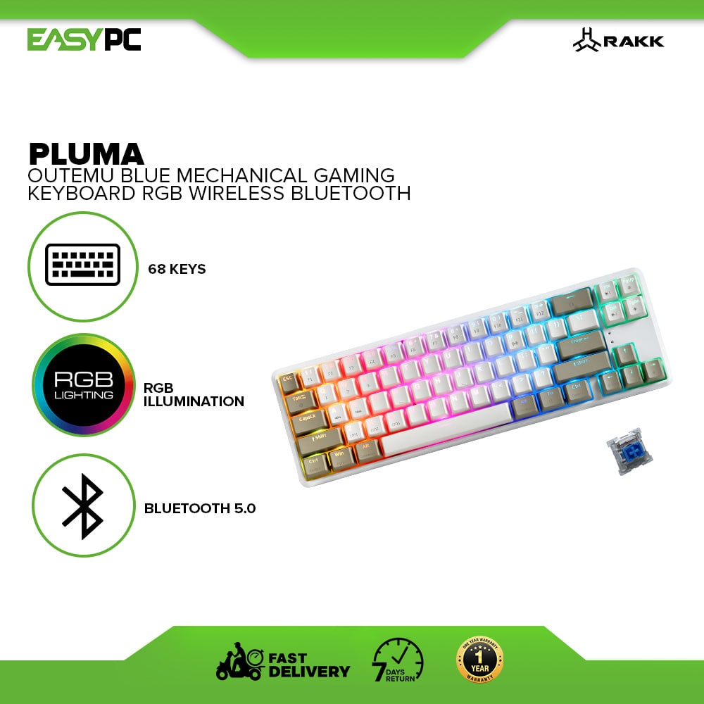 EasyPC | RAKK Pluma 68 and Pluma V2 57 keys Wireless Mechanical ...