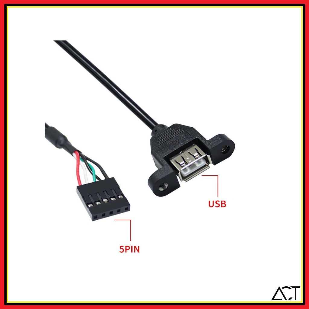 Motherboard 5pin To USB 2.0 Converter Cable | Shopee Philippines