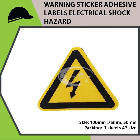 WARNING STICKER ADHESIVE LABELS ELECTRICAL SHOCK HAZARD | Shopee ...