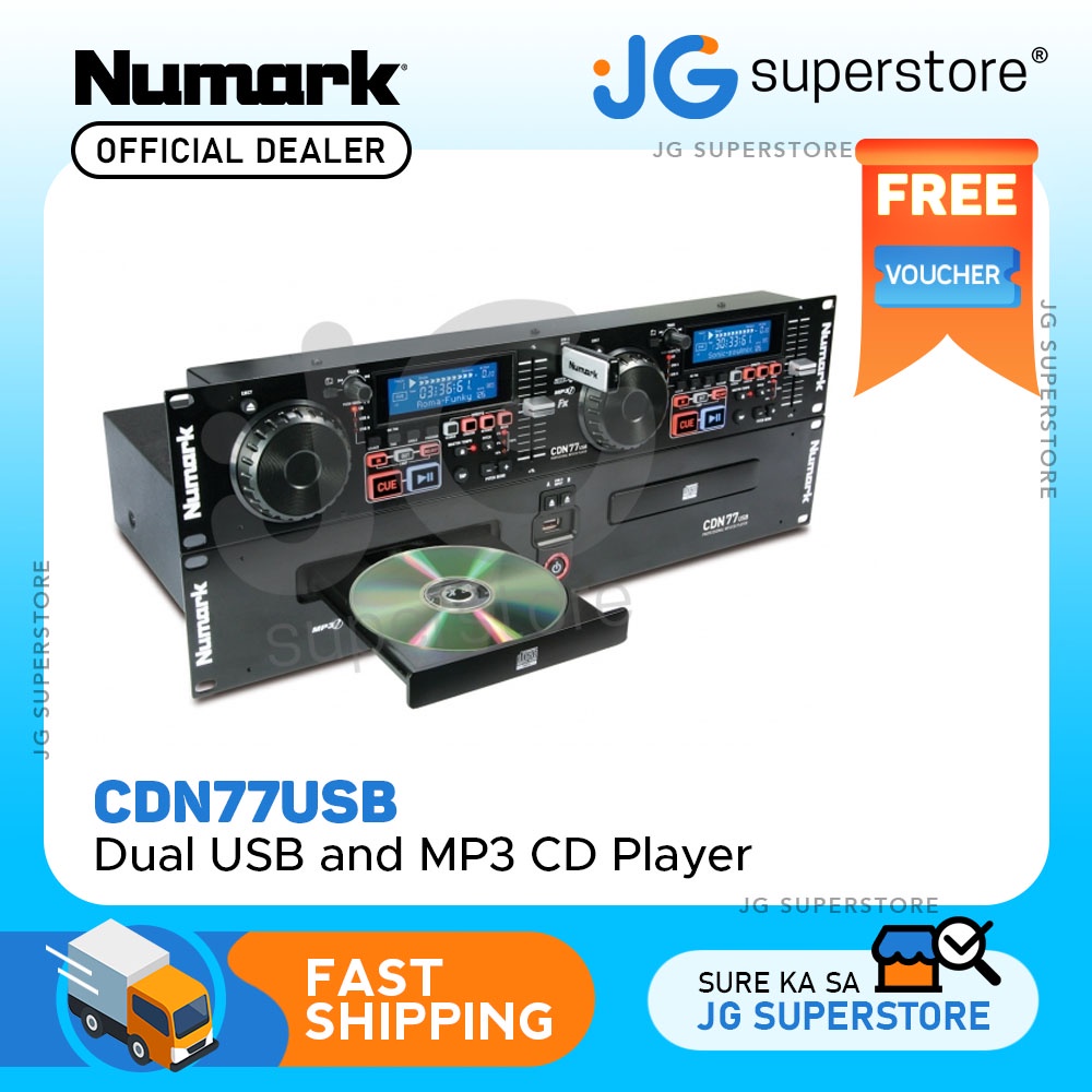 Numark CDN77USB Professional Dual USB and MP3 CD Player for ...