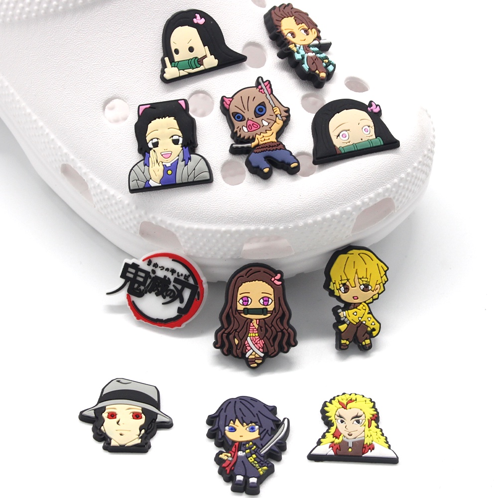 Japanese Anime jbitz Demon Slayer Shoe Charms Zenitsu Jibits design Pin ...