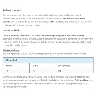 ABC Redifix Tile Adhesive Additive Modifier 4 Liters | Shopee Philippines