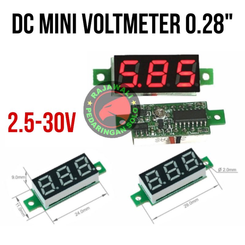 Micro DC VOLTMETER 0.28inch 2.5-30V | Shopee Philippines