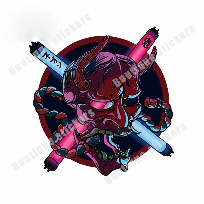 Japanese Samurai Culture Ninja Skull Car Sticker PVC Waterproof Vinyl ...