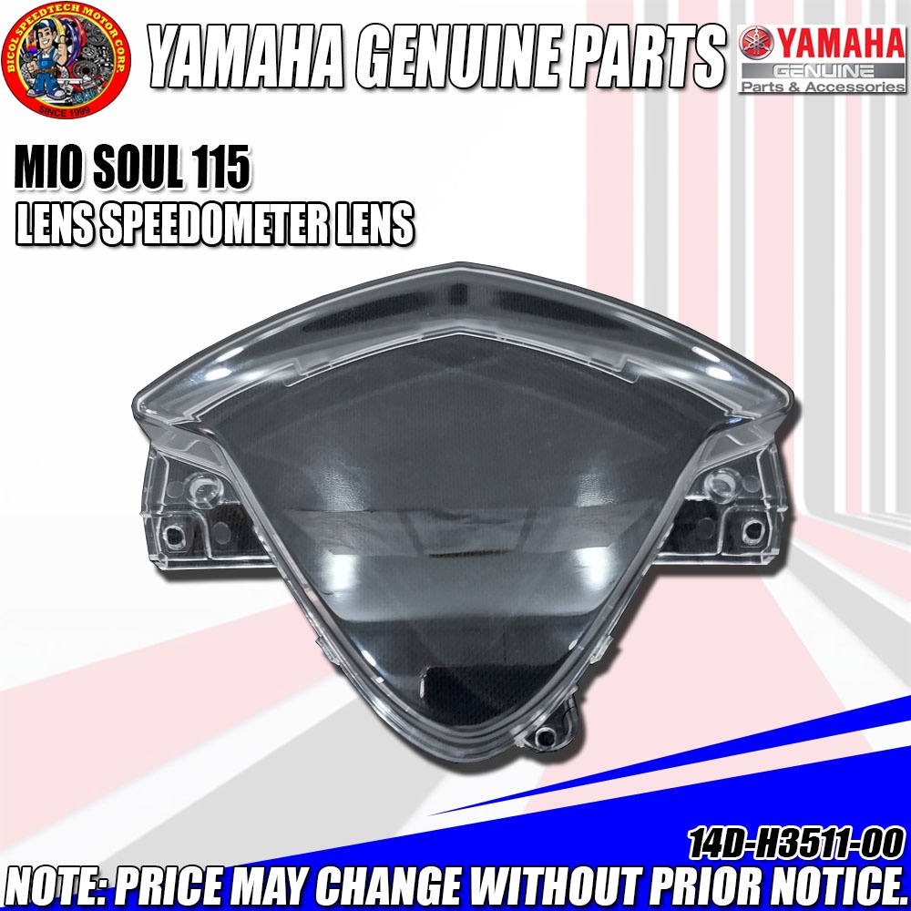 MIO SOUL 115 SPEEDOMETER LENS (YGP) (Genuine: 14D-H3511-00) | Shopee ...