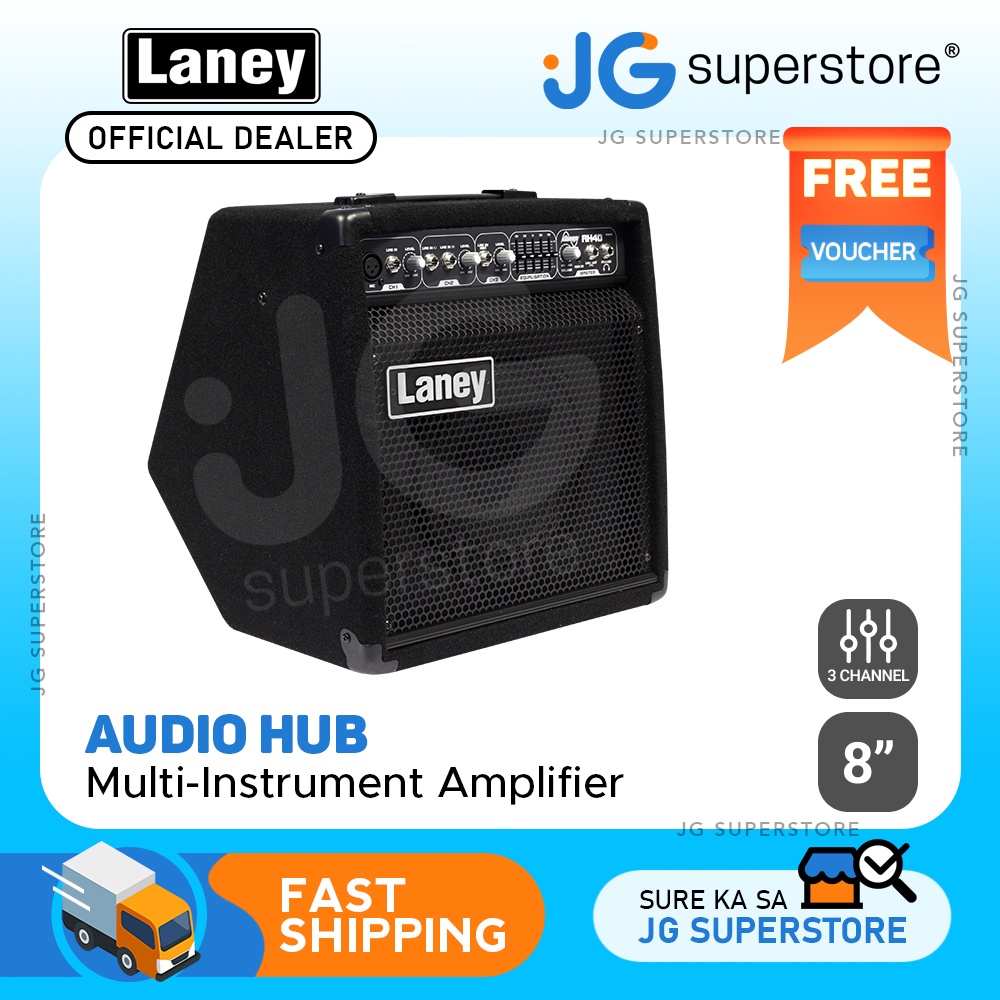 Laney Audiohub AH40 Multi Input 40-Watts 8-Inch Woofer Combo Amplifier ...
