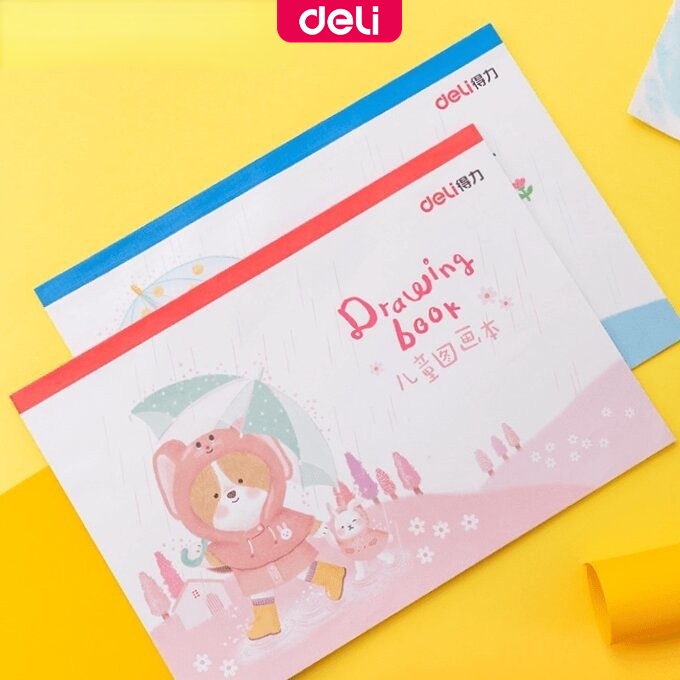 Deli 73382 Drawing Book 20 Sheets For Kids Blank Drawing Book Art ...