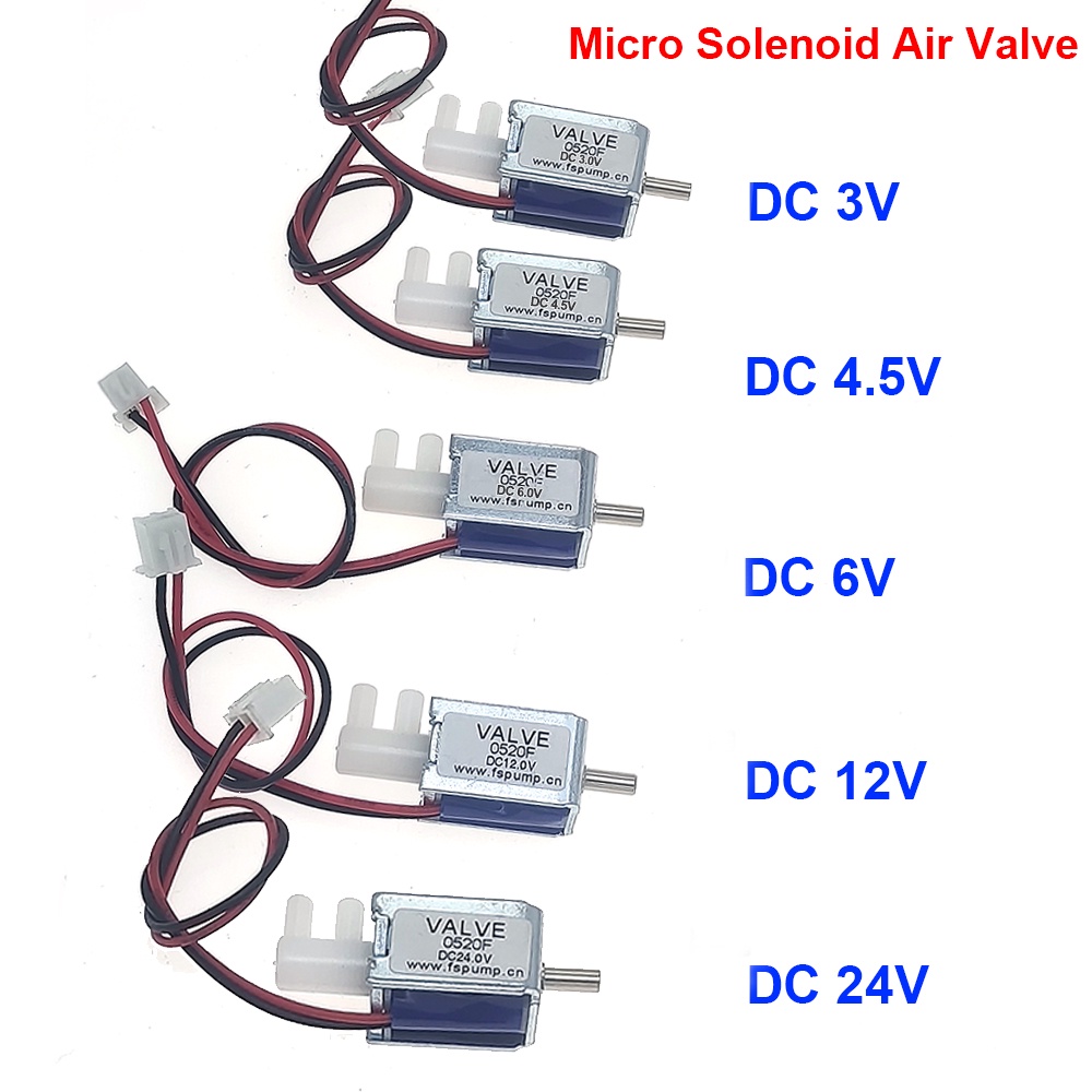 DC 4.5V 6V 12V 24V Mini Solenoid Valve Air 2-Bit 3-Breath Gas Release ...