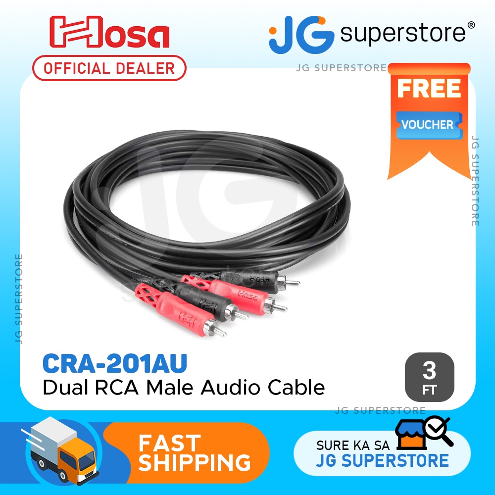Hosa Technology Dual RCA Male to Dual RCA Male Audio Multi Cable (Gold ...