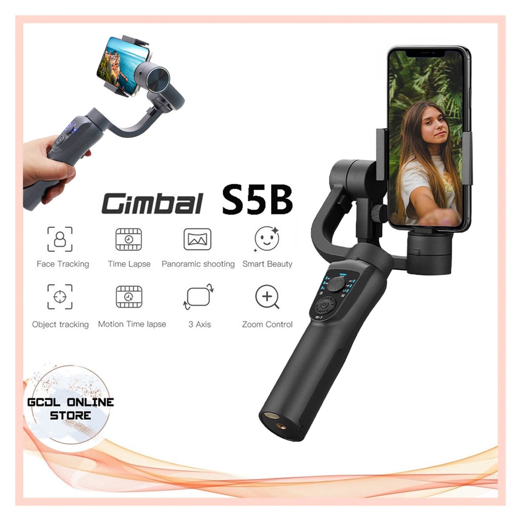 S5B 3 Axis Handheld Gimbal Stabilizer Cellphone Video Record Smartphone ...