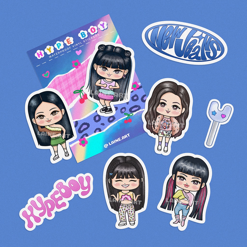 Hype Boy New Jeans Waterproof Stickers and Button Pins by Laine.art ...