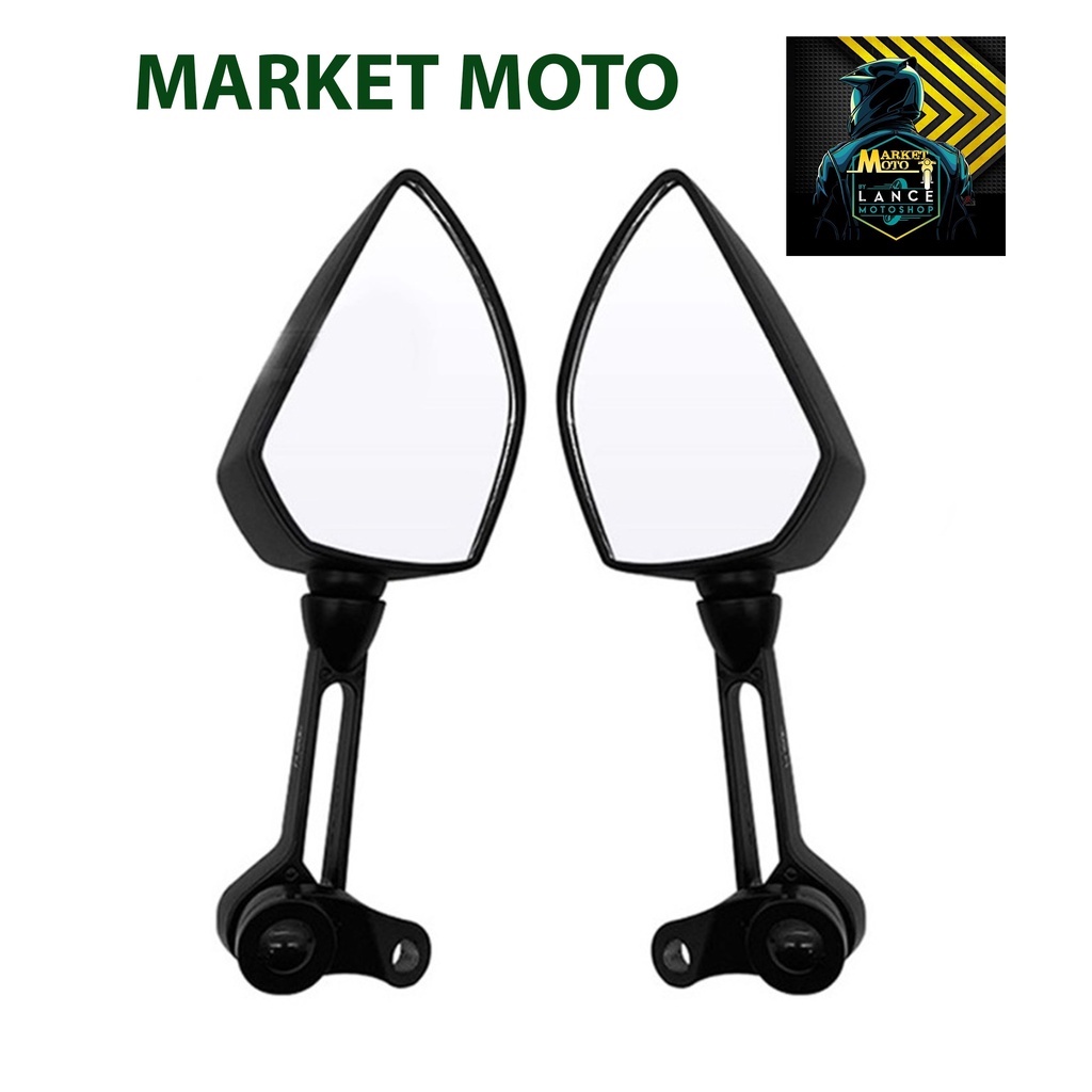DUCATI SIDE MIRROR UNIVERSAL mutarru BLACK / dominoblack high quality ...