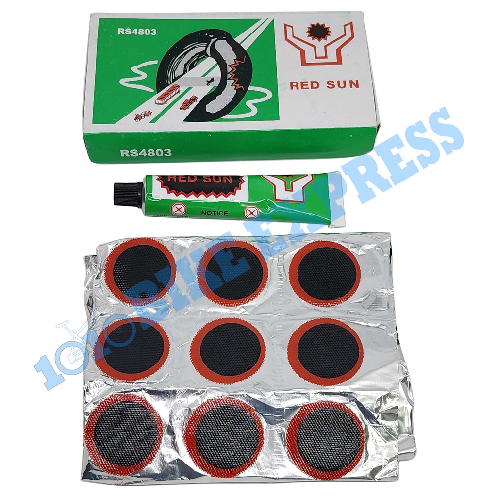Red Sun Patch Kit / cold patch 48pc 1 Rubber Cement redsun patchkit coldpatch RS4803 | Shopee ...