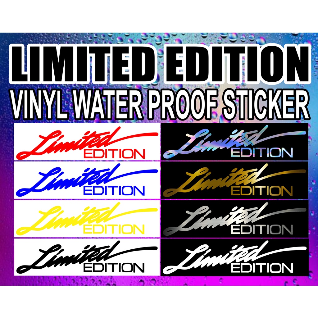 Limited edition vinyl sticker,WATER PROOF STICKER,VINYL STICKER,CUTOUT ...