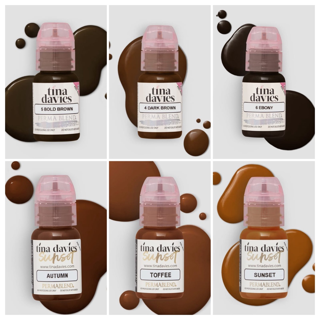 Tina Davies x Permablend Pigment for Brow / Eyebrow Embroidery Ink ...