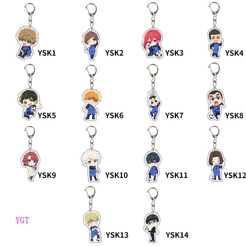 YGT Anime BLUE LOCK Acrylic Isagi Yoichi Keychain New Cartoon Figure ...