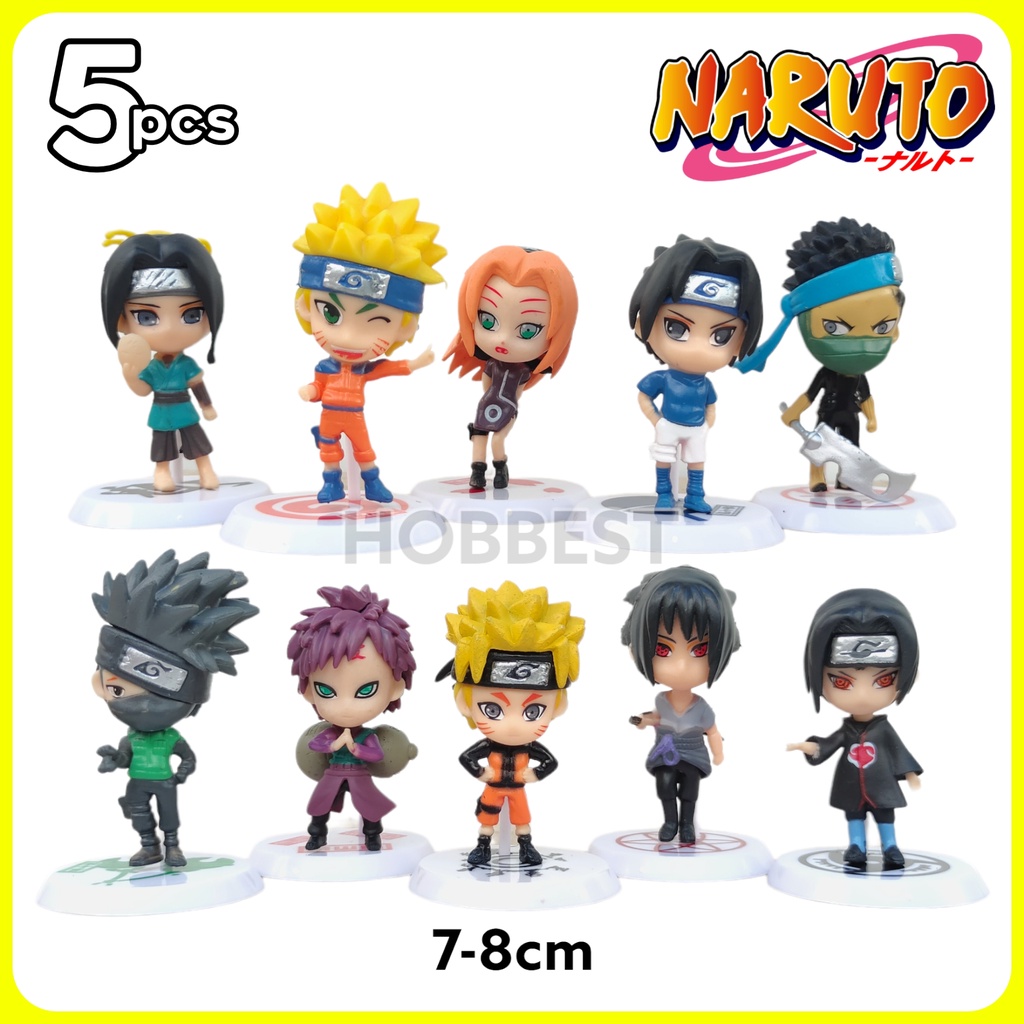 Action Figure CHIBI NARUTO set Of 5pcs - Miniature Cake Topper Toy ...