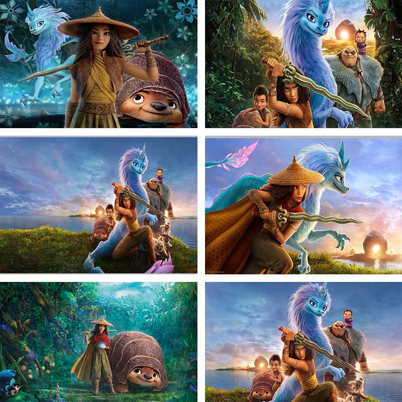 Raya and the last Dragon Birthday Backdrop Photography Baby Shower Kids ...