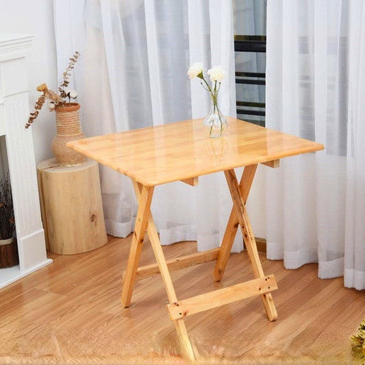 Solid Wood Cypress Folding Square Table Home Dining Table Outdoor ...