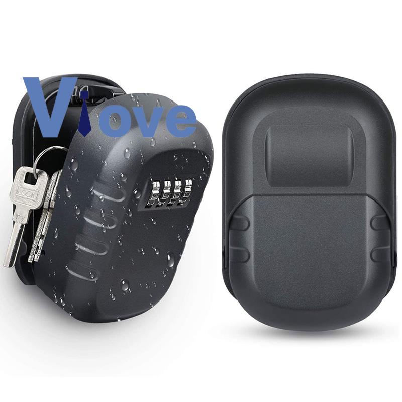 Key Lock Box Wall Mount 4 Digit Combination Weatherproof Key Storage ...