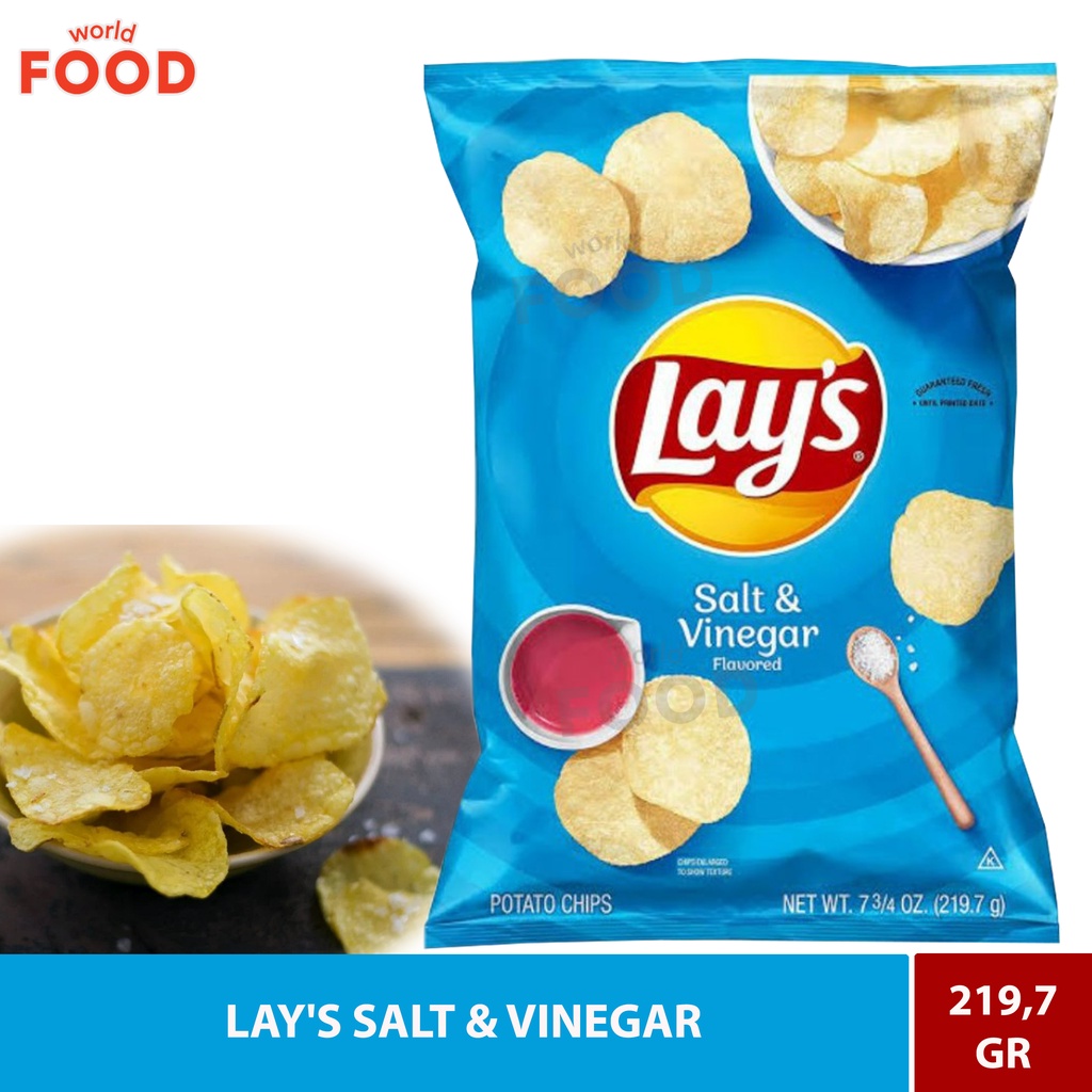 LAY'S SALT & VINEGAR POTATO CHIPS 184.2GR | Shopee Philippines