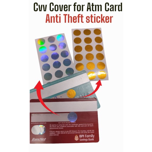 (30 pcs) CVV Cover Sticker Anti theft | Shopee Philippines
