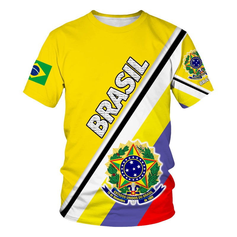 Brazil Original Football Shirt Jersey Oversize T-shirt For Men Top ...