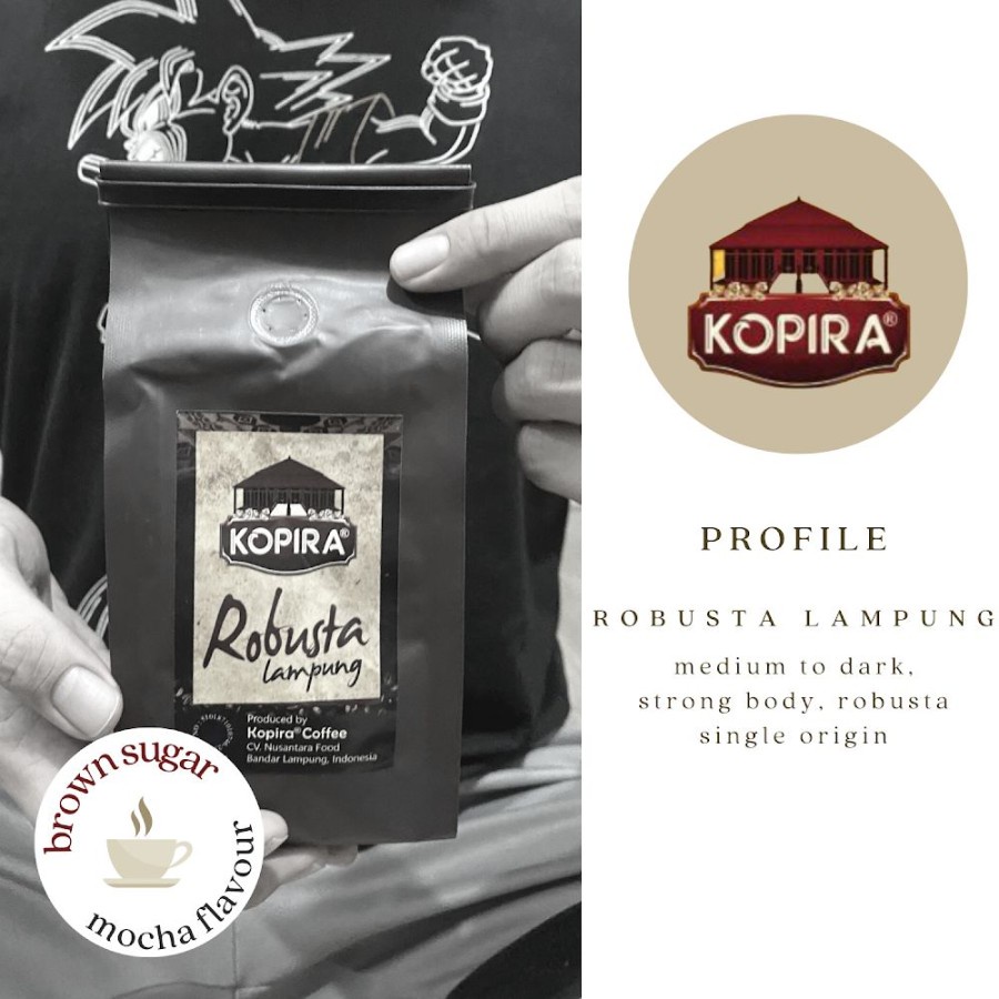 Lampung Robusta Powder Coffee 200g -Kopira - Coffee Beans | Shopee ...