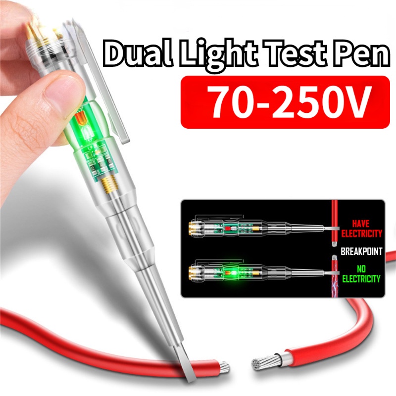 1Pc Dual Light Car Intelligent Voltage Tester Pen LED Non-contact ...