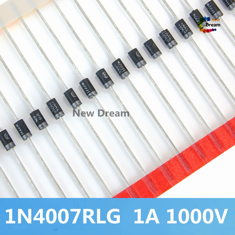 New original 100PCS 50pcs ON 1N4007 Rectifier Diode smd IN4007 DO-41 1A 1000V 1N4007RLG for ...