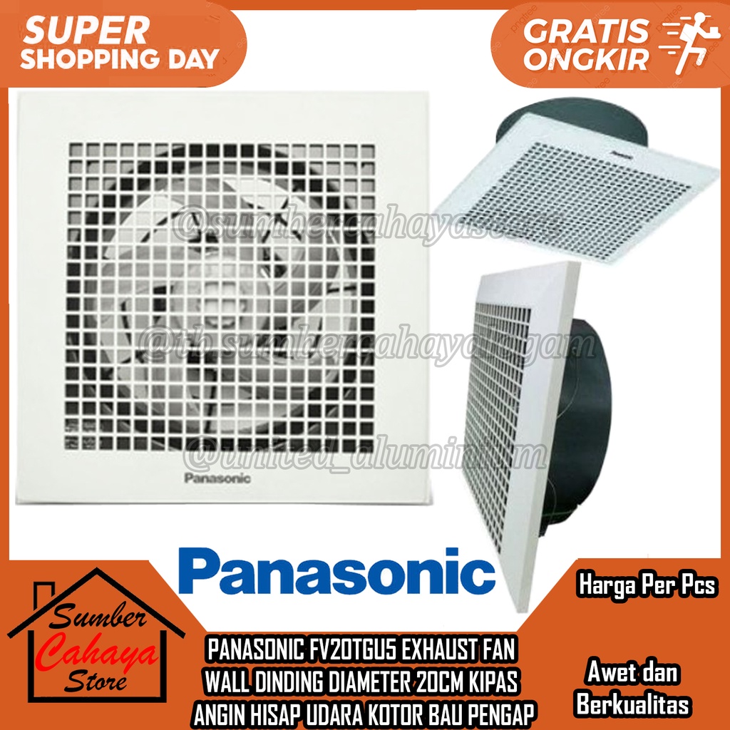 PANASONIC EXHAUST FAN CEILING 8 INCH FV 20TGU5 Hexos 20Cm Ceiling ...