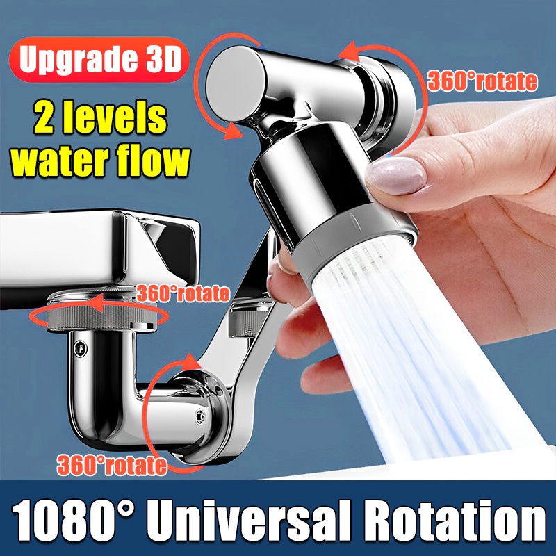 Universal 1080° Rotatable Faucet Extender For Sink Water Rotating Tap ...